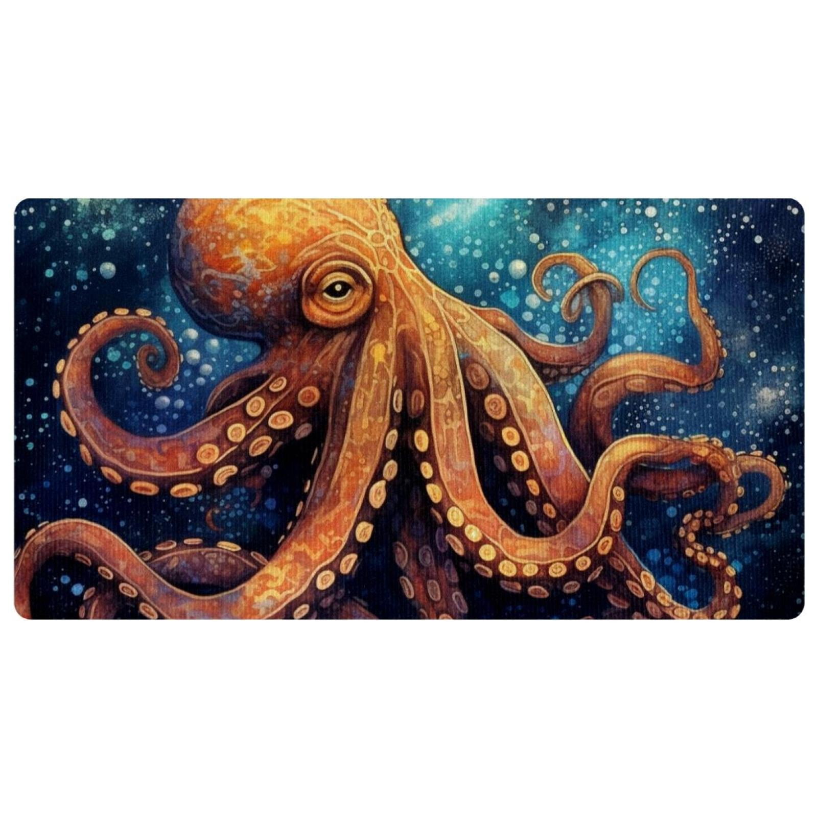 Kitchen Mat Cushioned Anti Fatigue, Starry Octopus Cushioned Kitchen ...