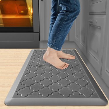 GALMAXS7 Kitchen Rugs Absorbent Rubber backed Kitchen Mat Gray Woven ...