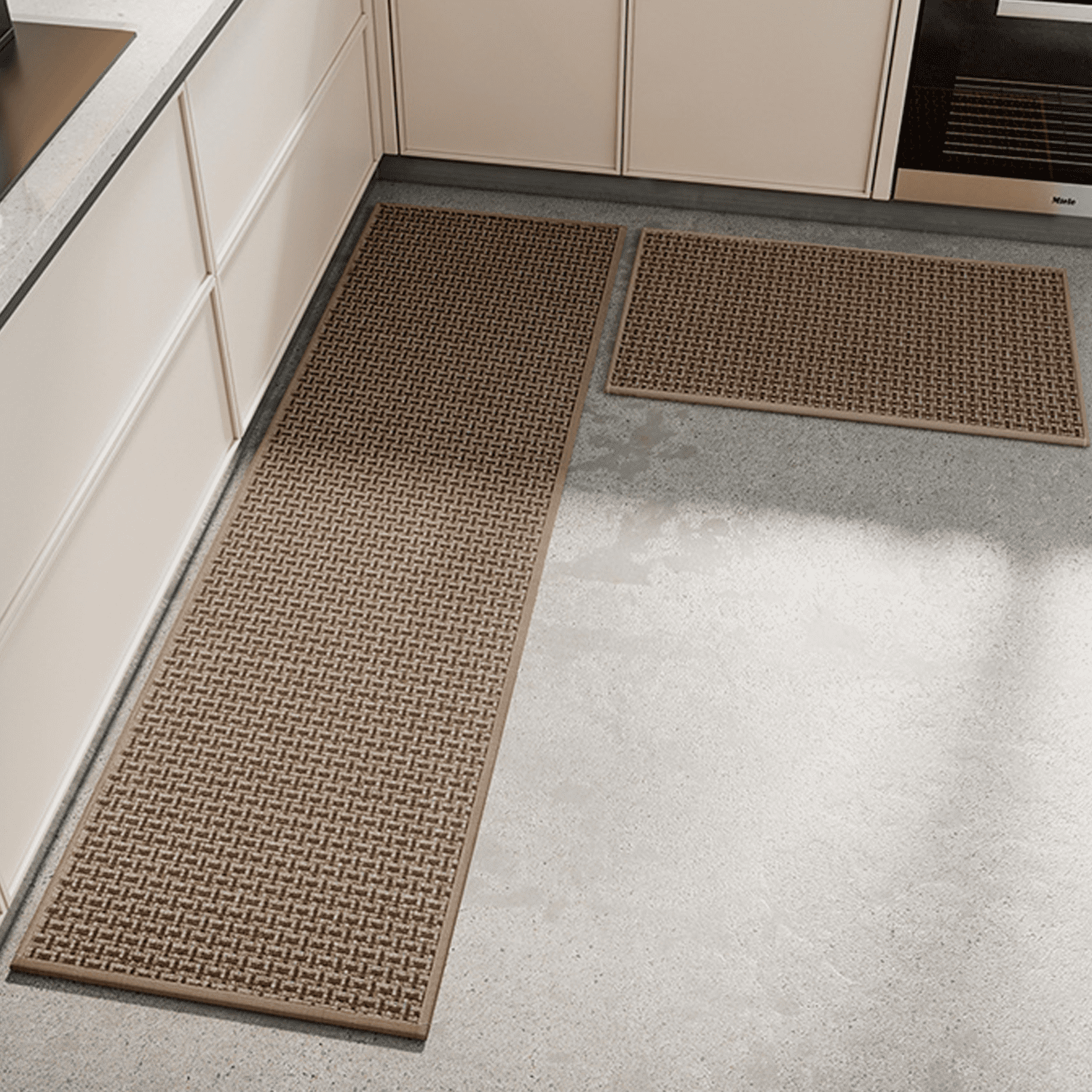 Kitchen Mat Set of 2 PCS, Cushioned Non Slip Rugs for Kitchen Floor ...