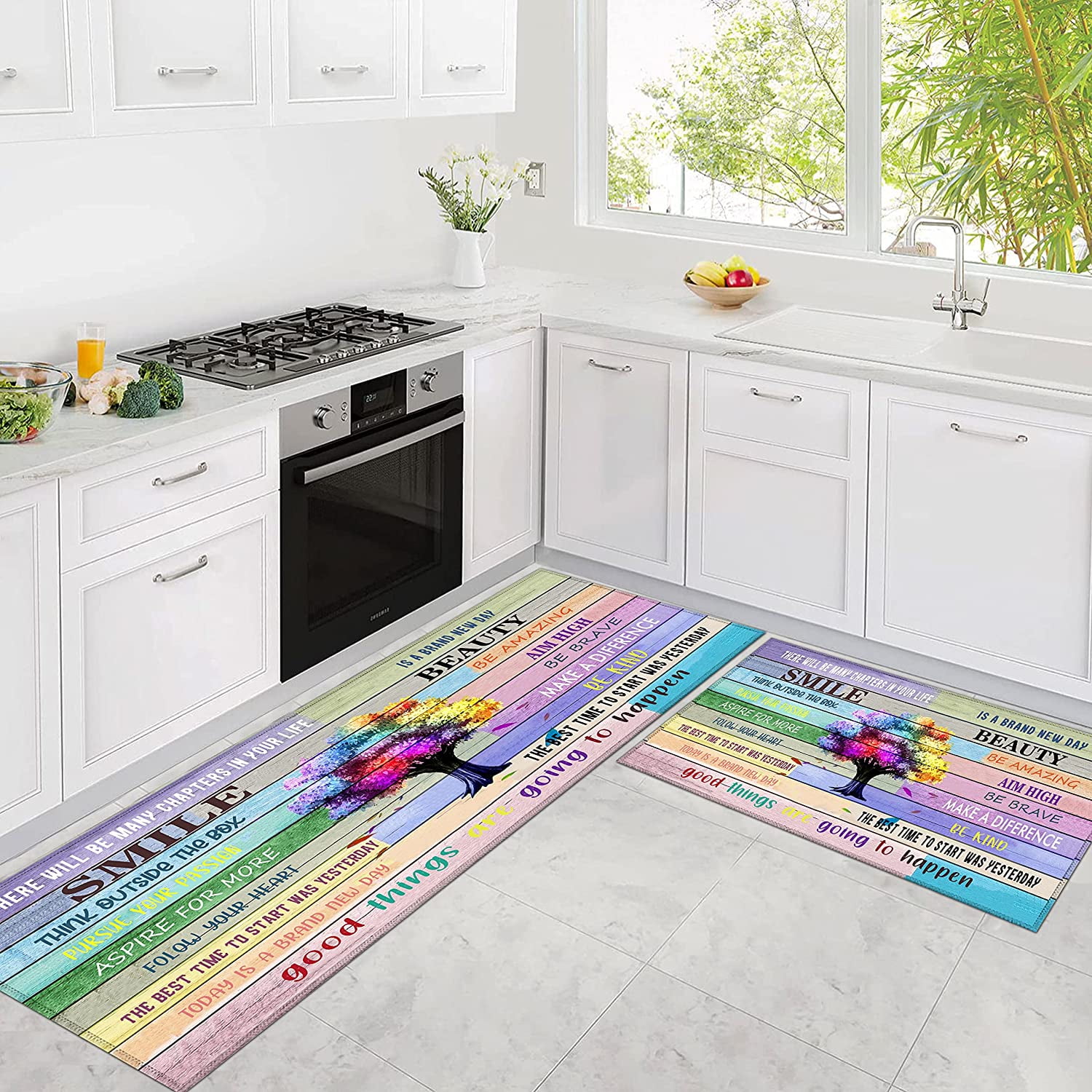 Walmart Comfort Cushioned Set: Kitchen Mat Tree, Anti Fatigue Floor ...
