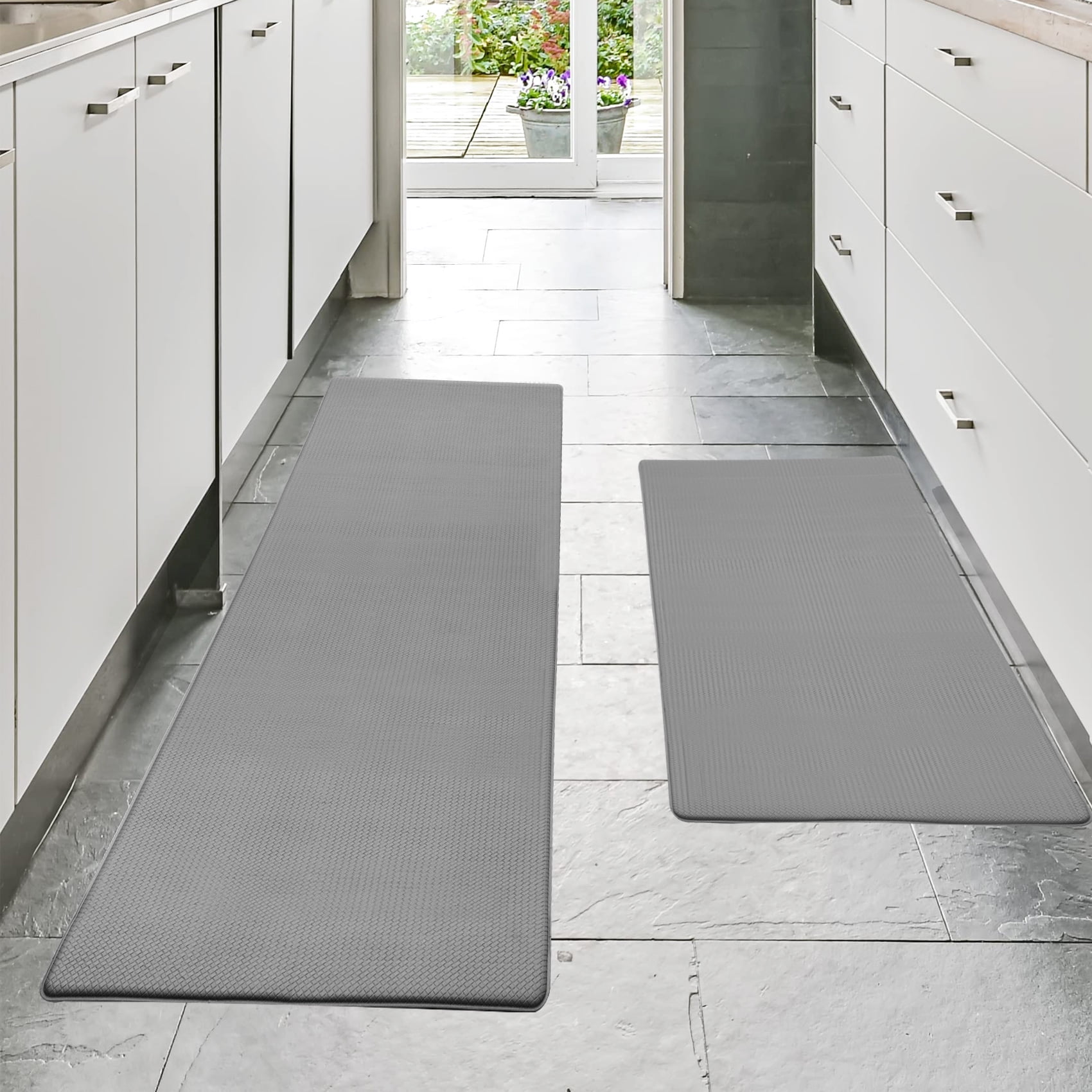 Comfort Anti-Fatigue Kitchen Mats Set, 17.3"×59"+17.3"×30", Durable ...
