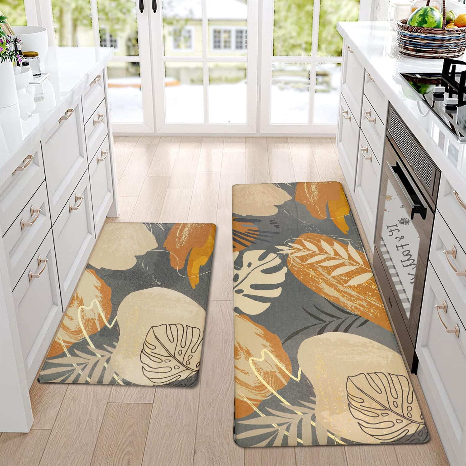 Kitchen Mats Cushioned Anti Fatigue Kitchen Rugs Non Slip Boho Kitchen ...