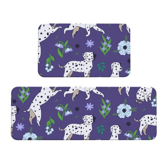 Kitchen Mats for Floor 2 Piece - Cute dog B Anti Fatigue Mats for ...