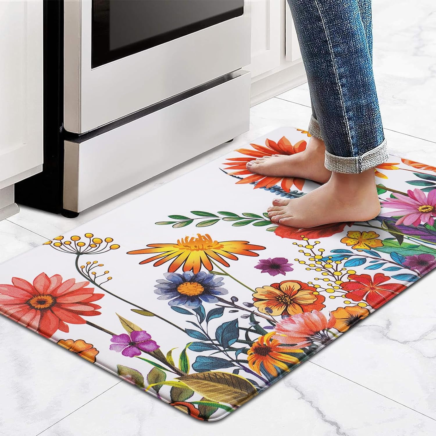 Kitchen Mats for Floor, Anti-Fatigue Comfort Kitchen Rugs, Cushioned ...