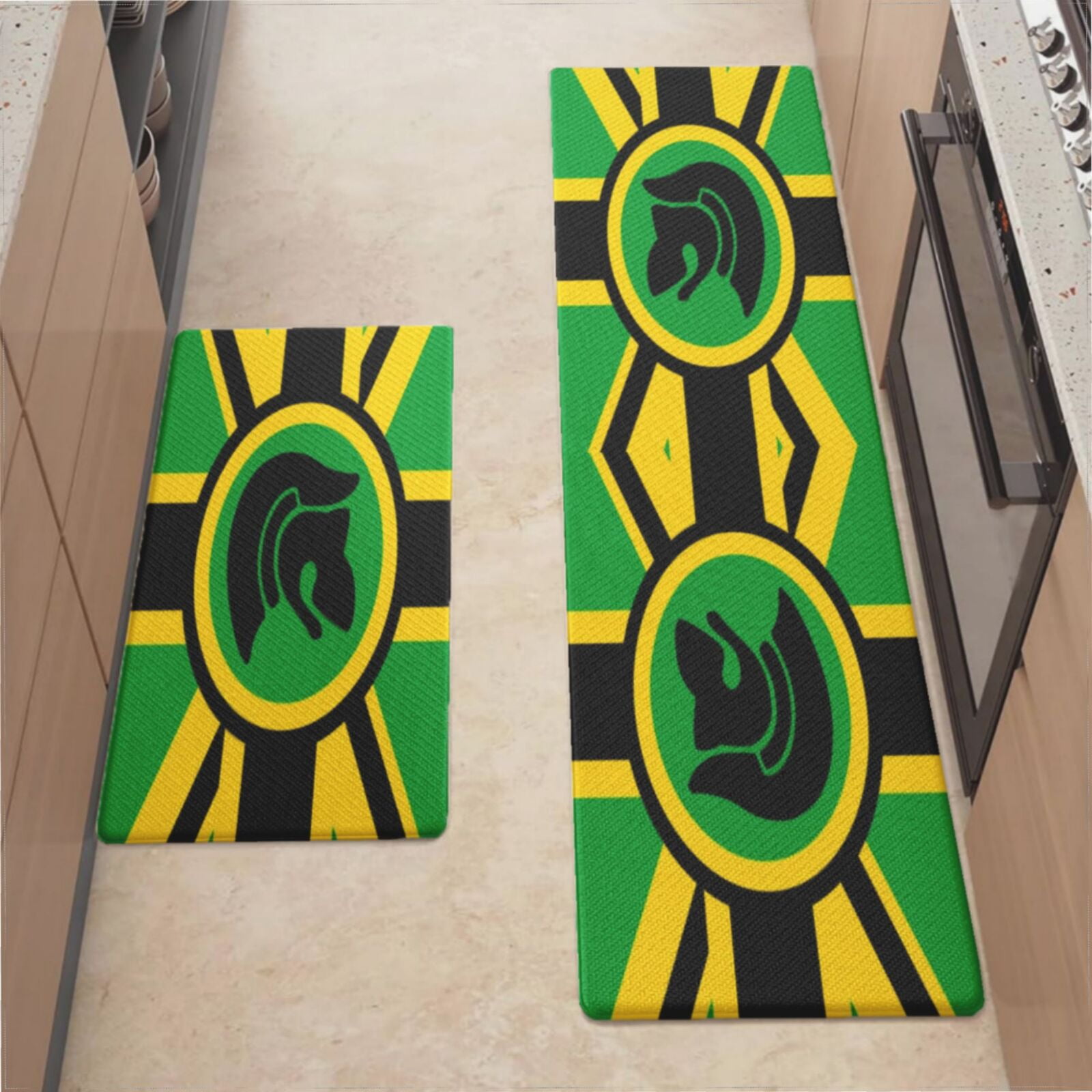 Kitchen Mats For Floor,A Trojan Uk Flag In The Colors Of Jamaica ...