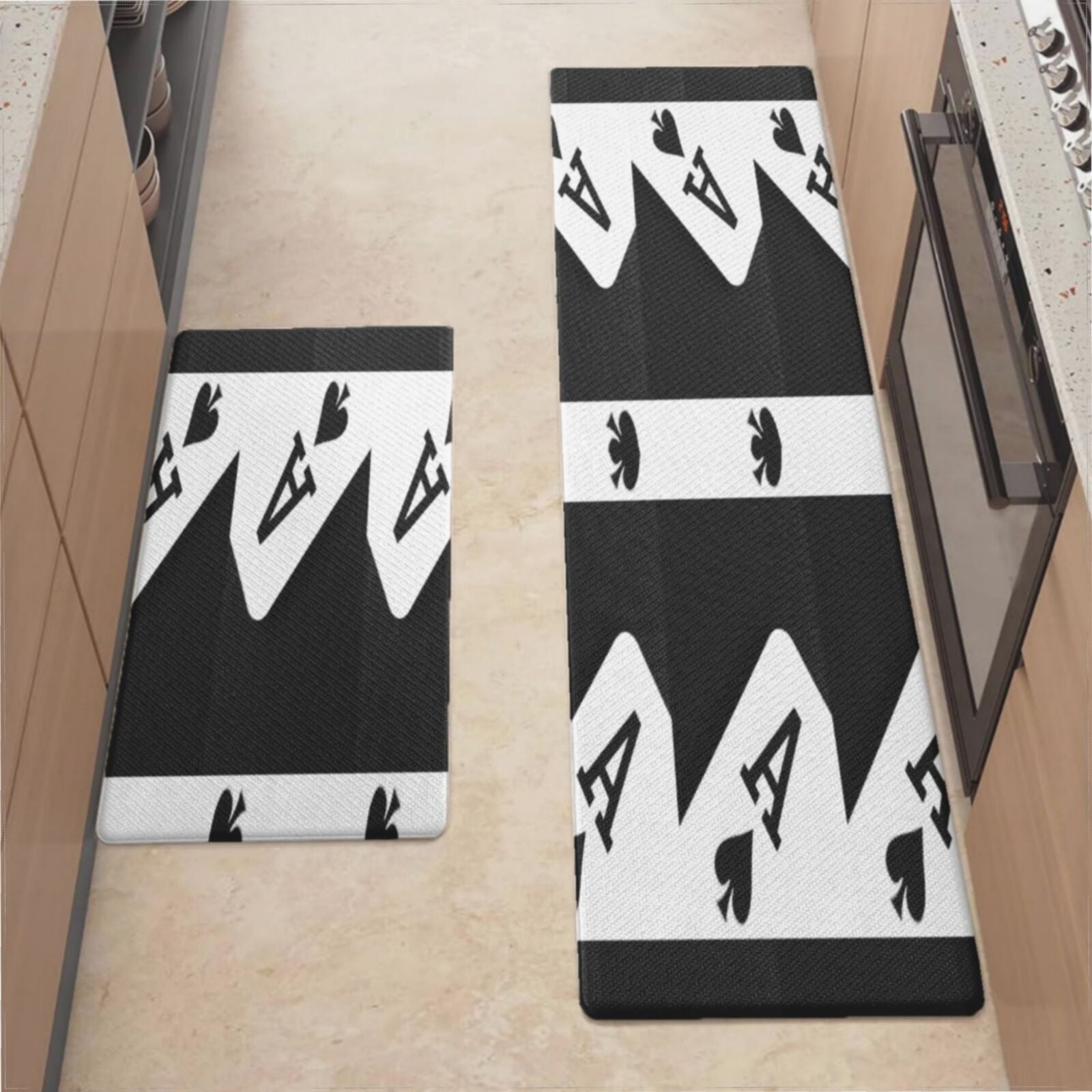 Kitchen Mats For Floor,Ace Of Spades Monochrome Playing Card Kitchen ...