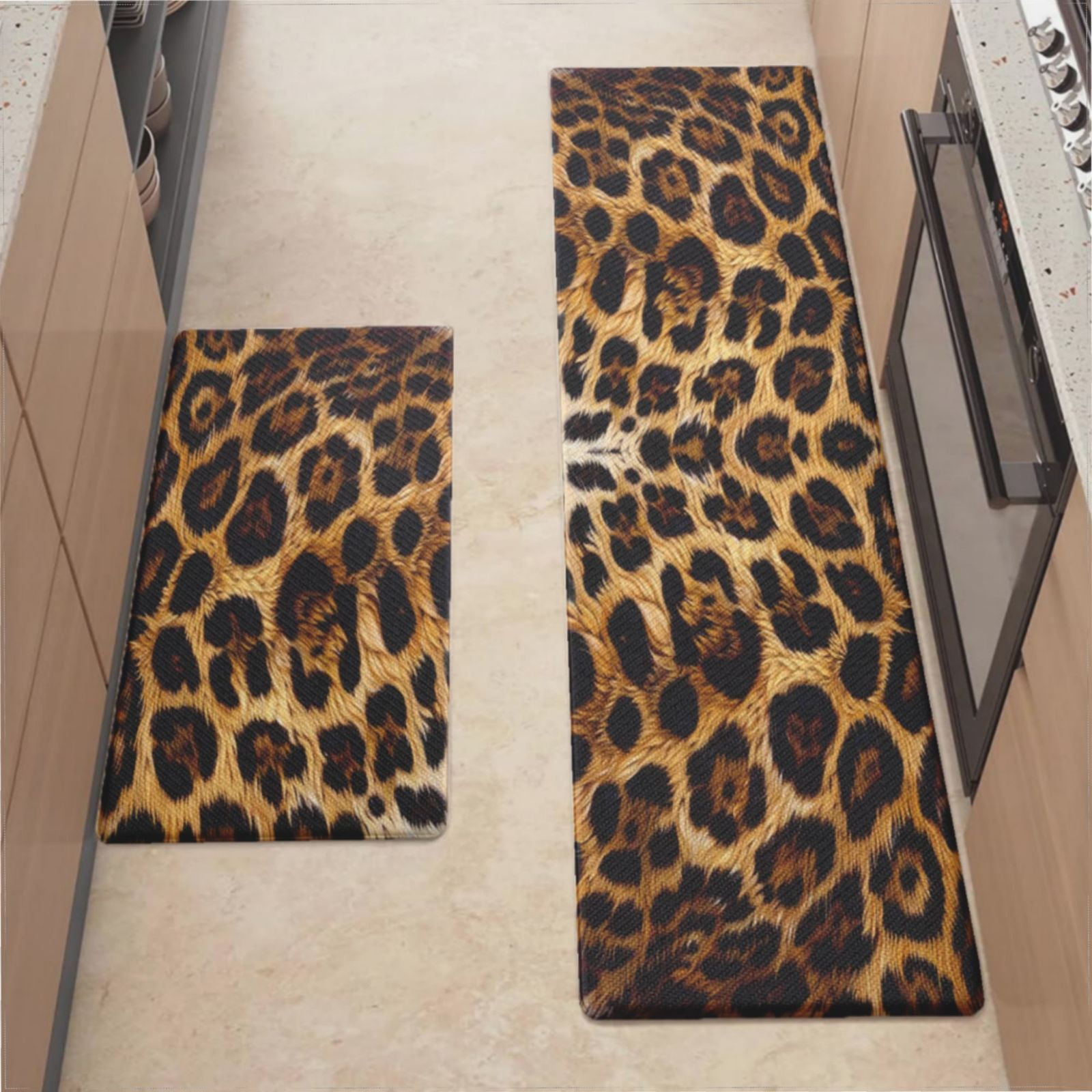 Kitchen Mats For Floor,Aesthetic Leopard Print Kitchen Rug For Kitchen ...