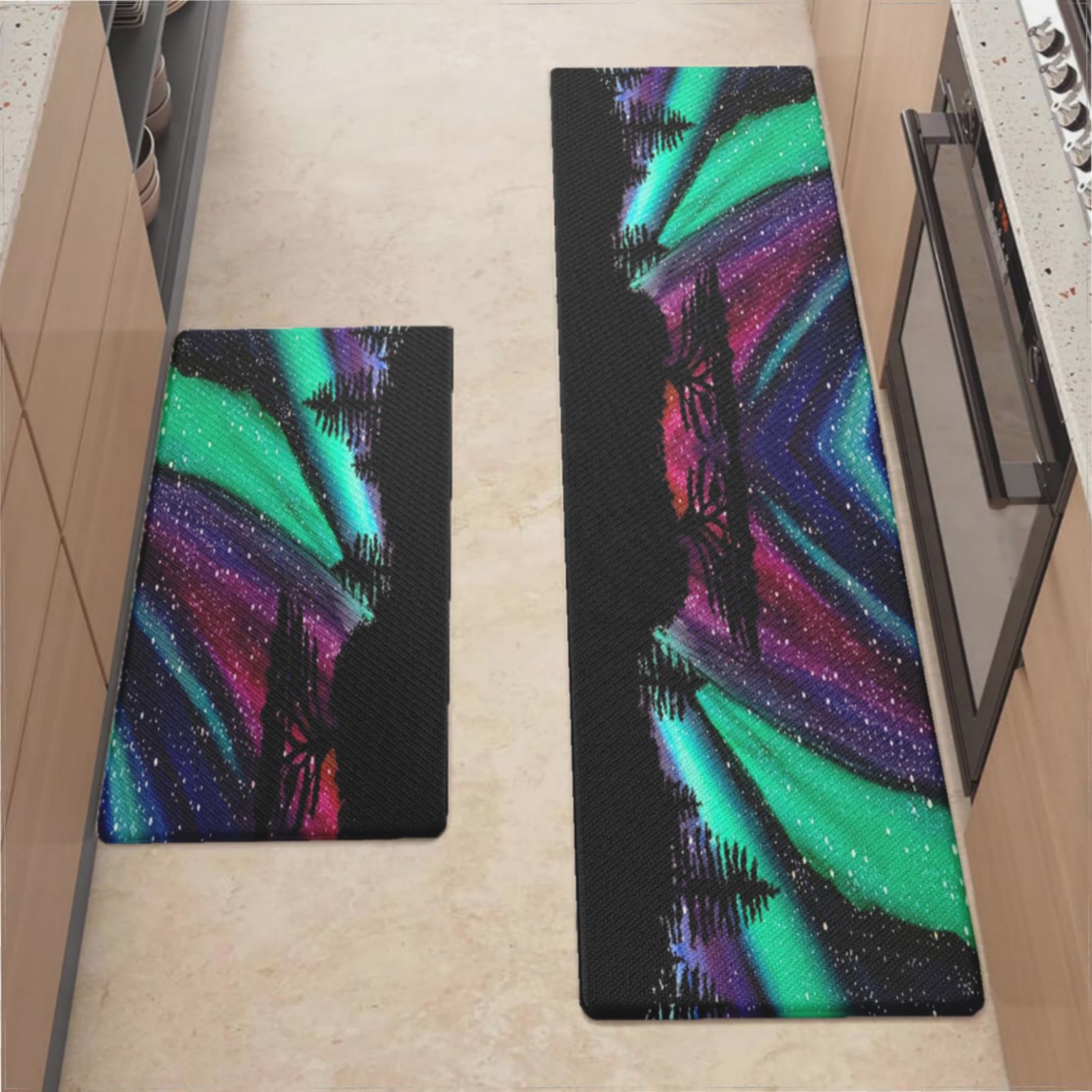 Kitchen Mats For Floor,Alaskan Aurora Aurora Borealis Northern Lights ...