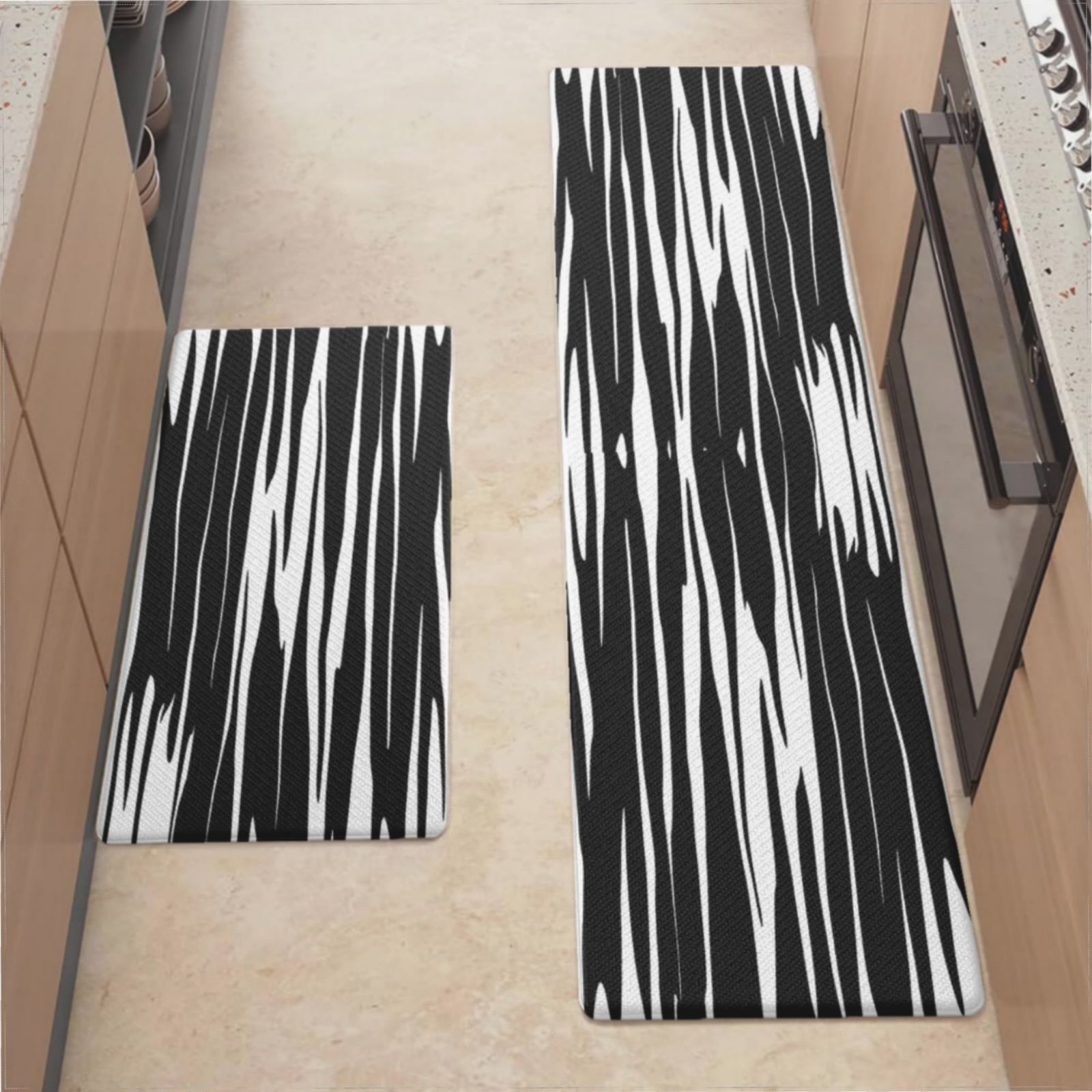 Kitchen Mats For Floor,Animal Print Zebra Kitchen Rug For Kitchen ...