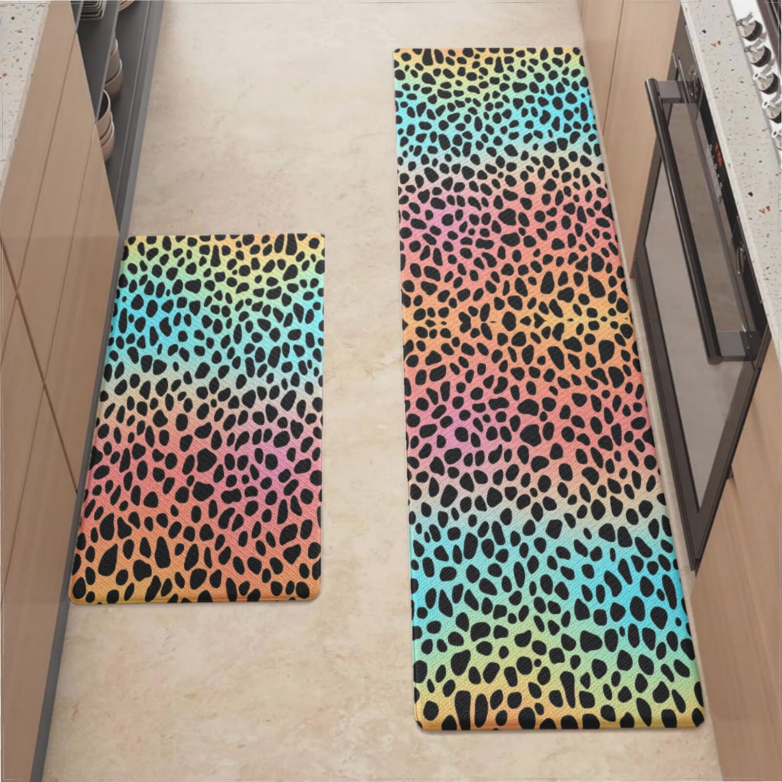 Kitchen Mats For Floor,Cheetah Pattern Kitchen Rug For Kitchen ,Laundry ...