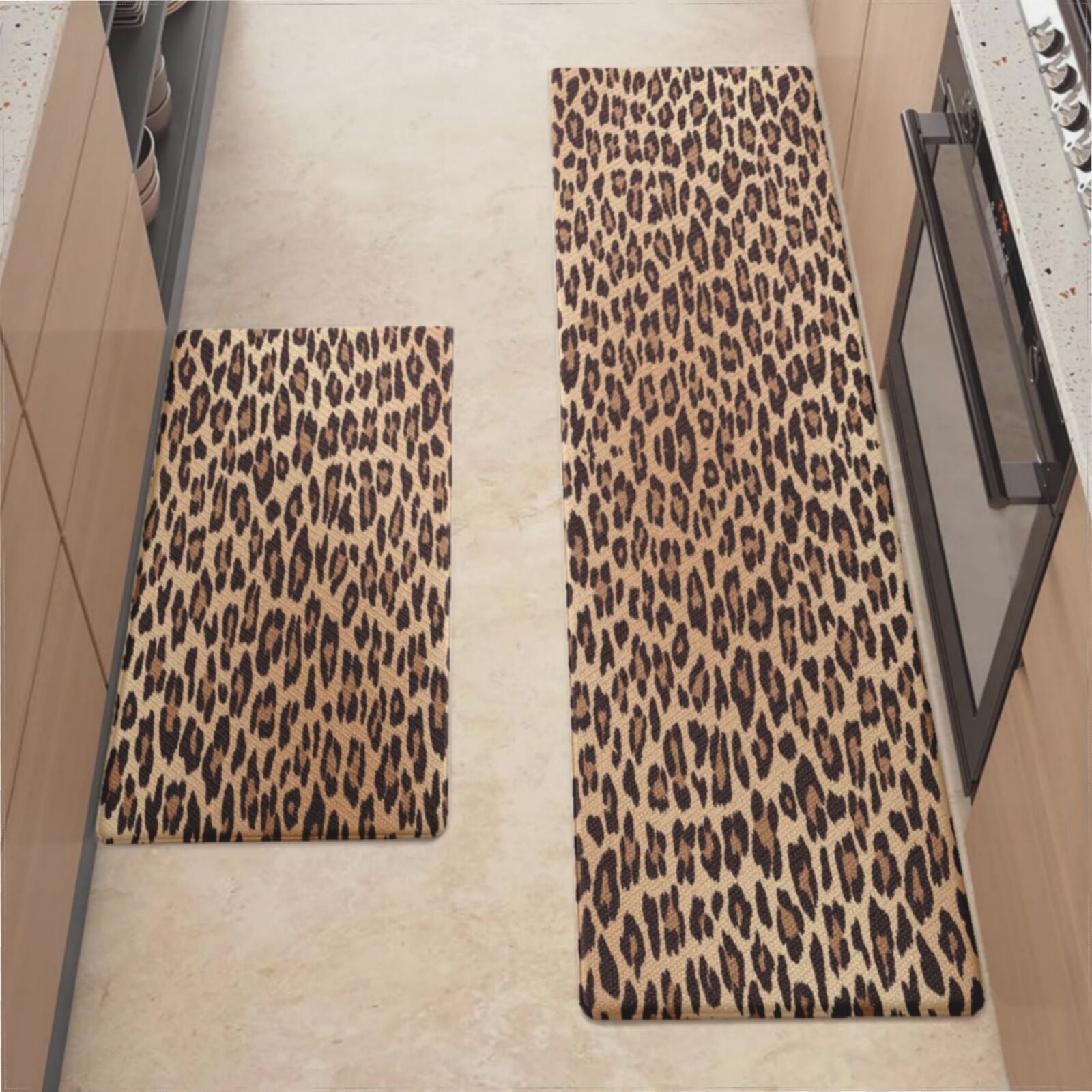 Kitchen Mats For Floor,Cheetah Print Leopard Print Kitchen Rug For ...