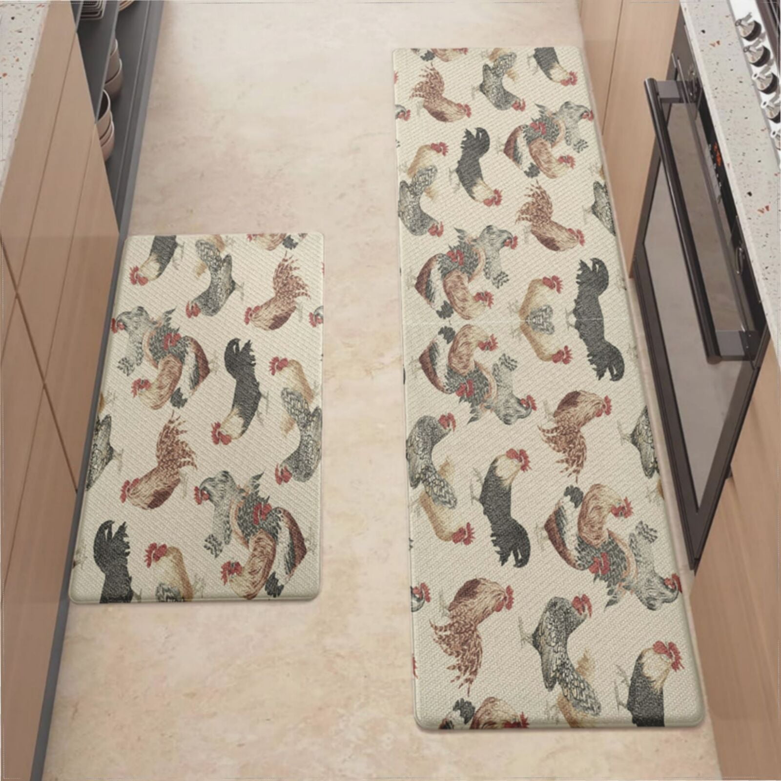 Kitchen Mats For Floor,Chicken Pattern Kitchen Rug For Kitchen ,Laundry ...