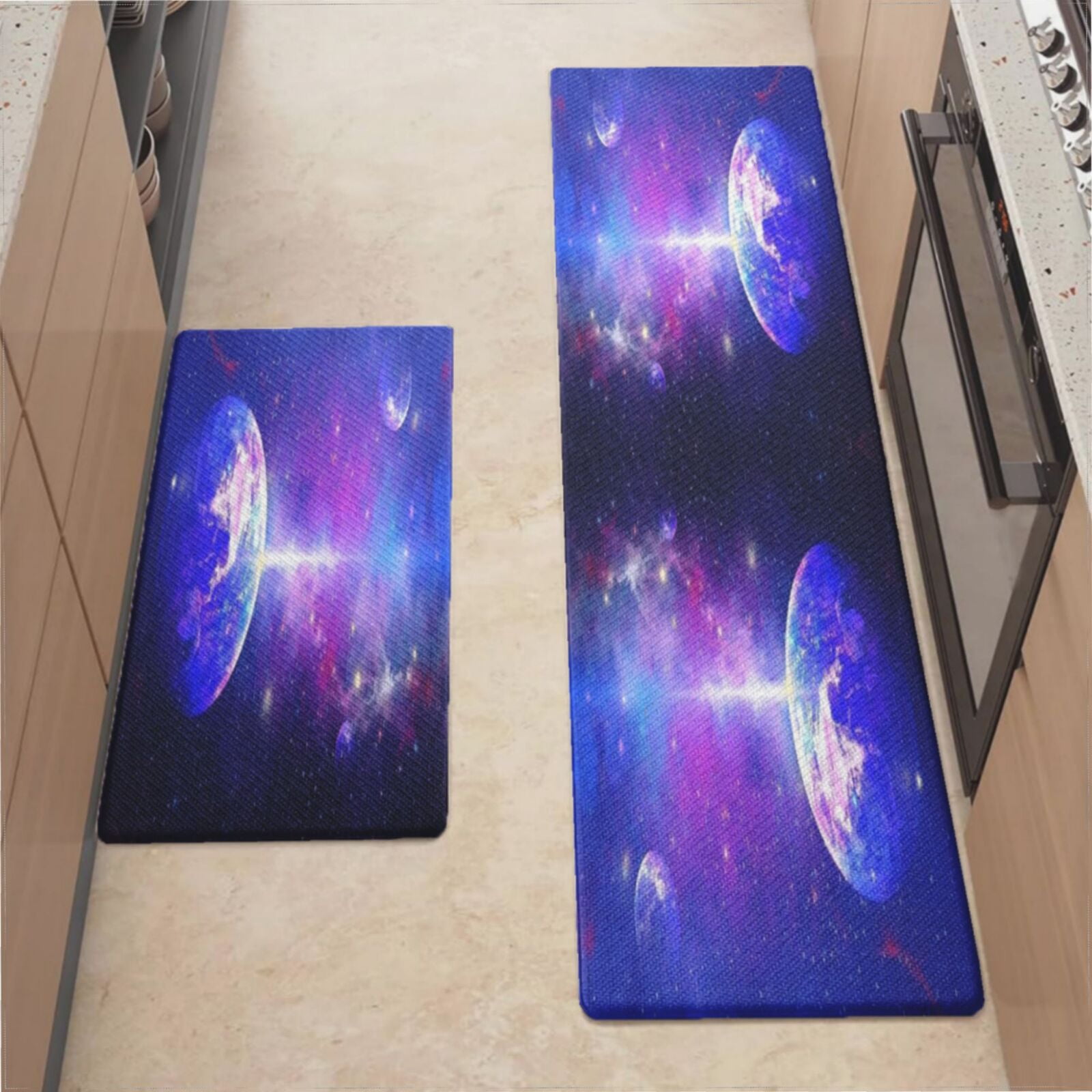 Kitchen Mats For Floor,Earth Galaxy Space Kitchen Rug For Kitchen ...