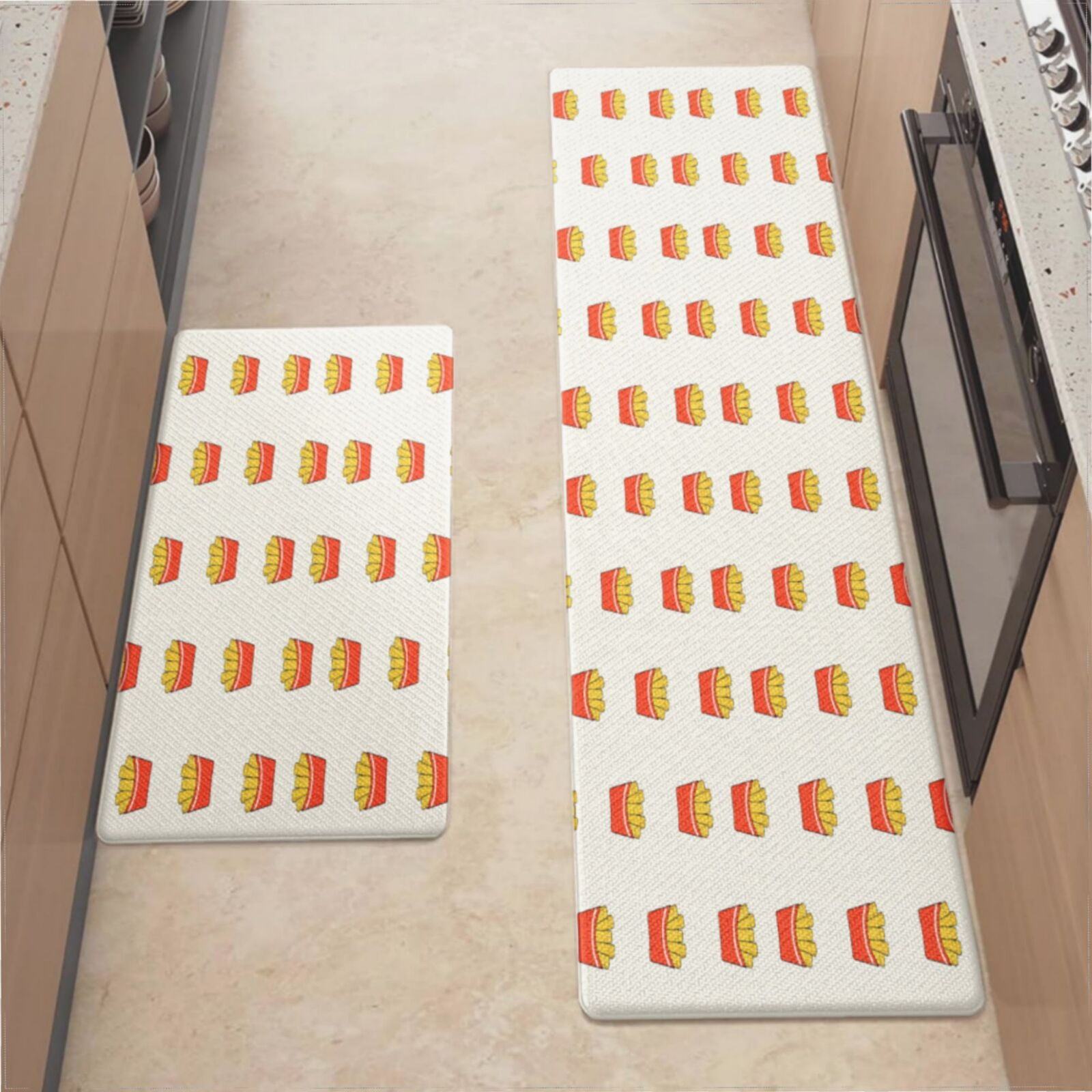Kitchen Mats For Floor,Fast Food French Frie Kitchen Rug For Kitchen ...