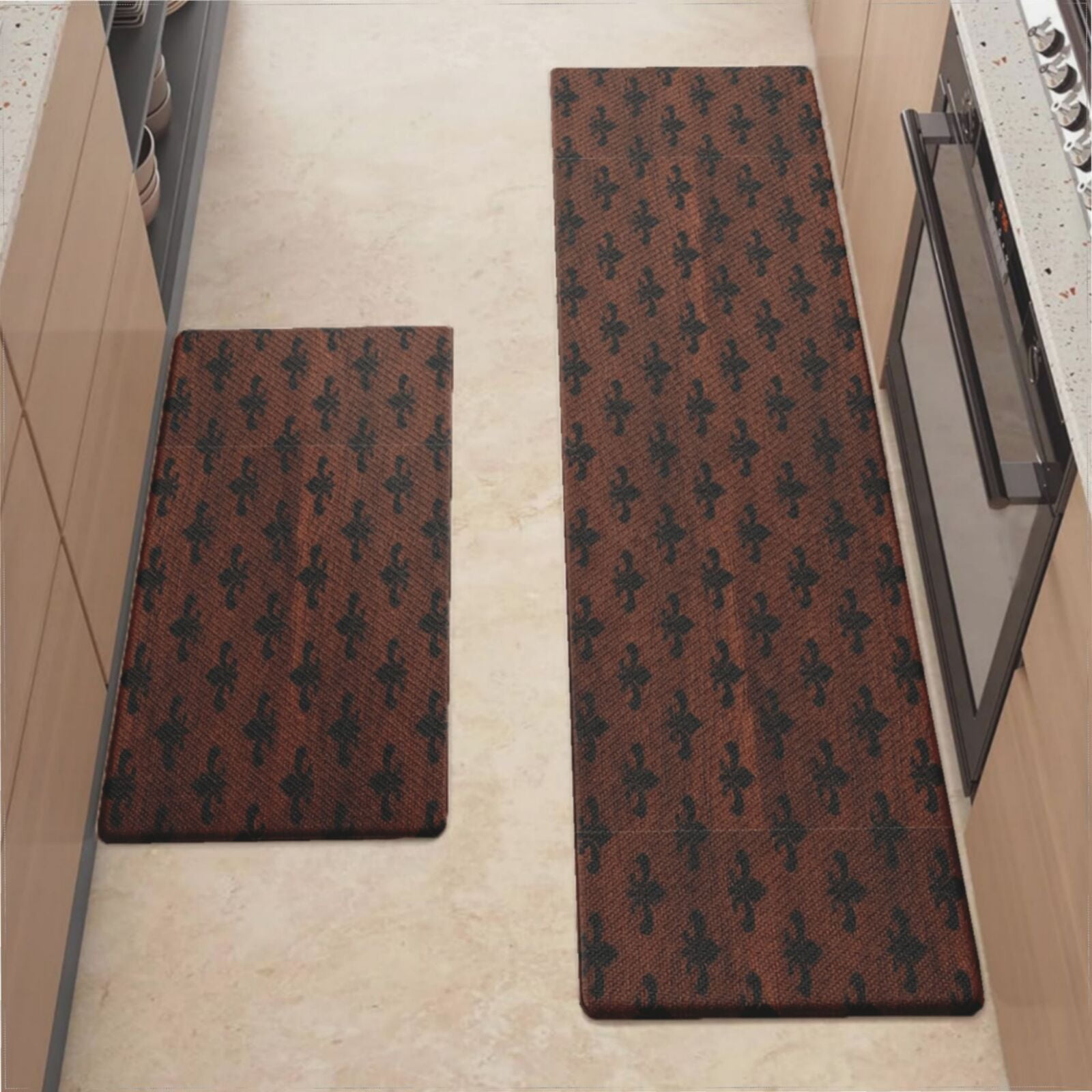 Kitchen Mats For Floor,Fleur De Lis Kitchen Rug For Kitchen ,Laundry ...