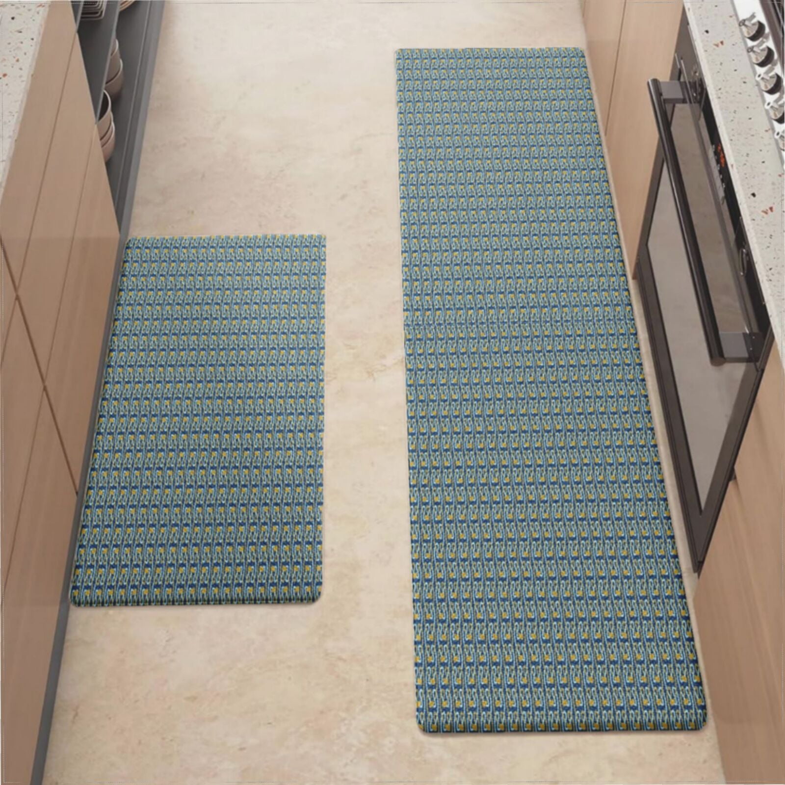 Kitchen Mats For Floor,Geometric Patterns 8 Kitchen Rug For Kitchen ...