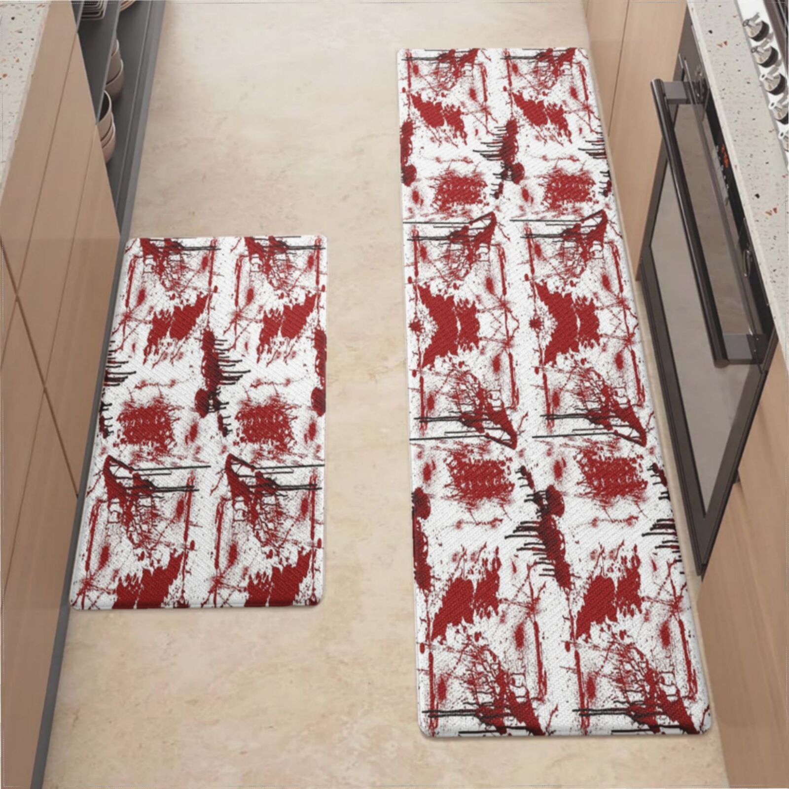 Kitchen Mats For Floor,Halloween Horror Bloody Kitchen Rug For Kitchen ...