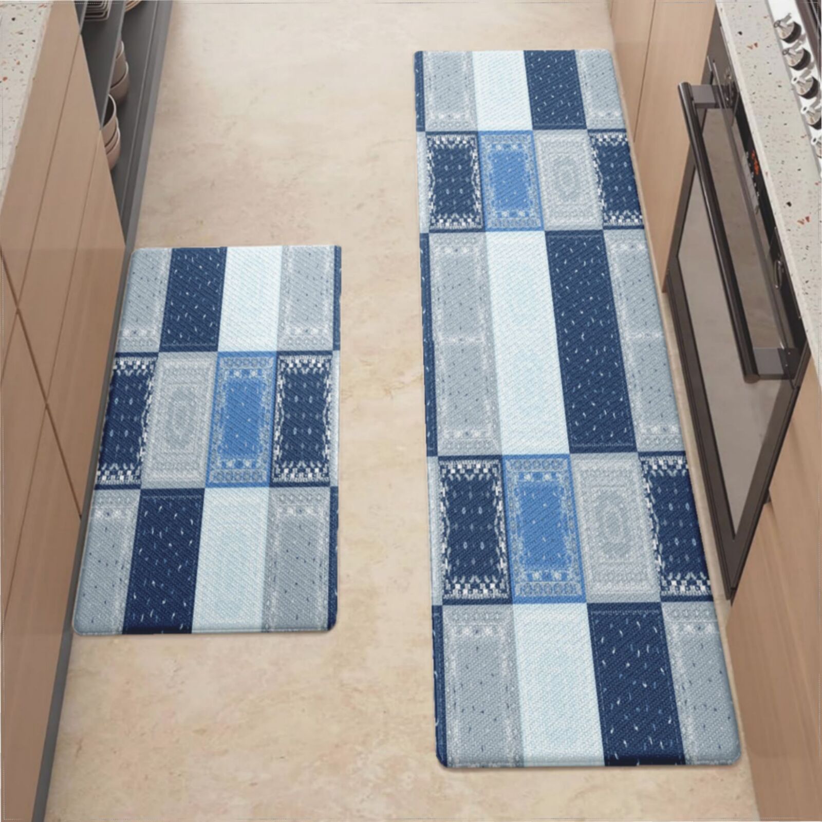 Kitchen Mats For Floor,Handkerchief Paisley Design Kitchen Rug For ...
