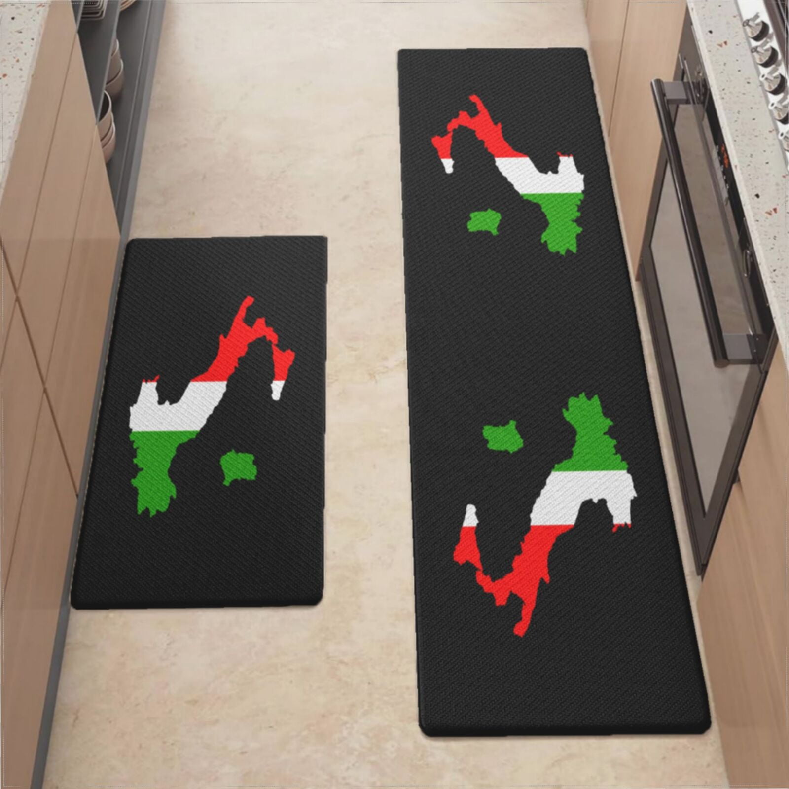Kitchen Mats For Floor,Italy Flag Map Kitchen Rug For Kitchen ,Laundry ...