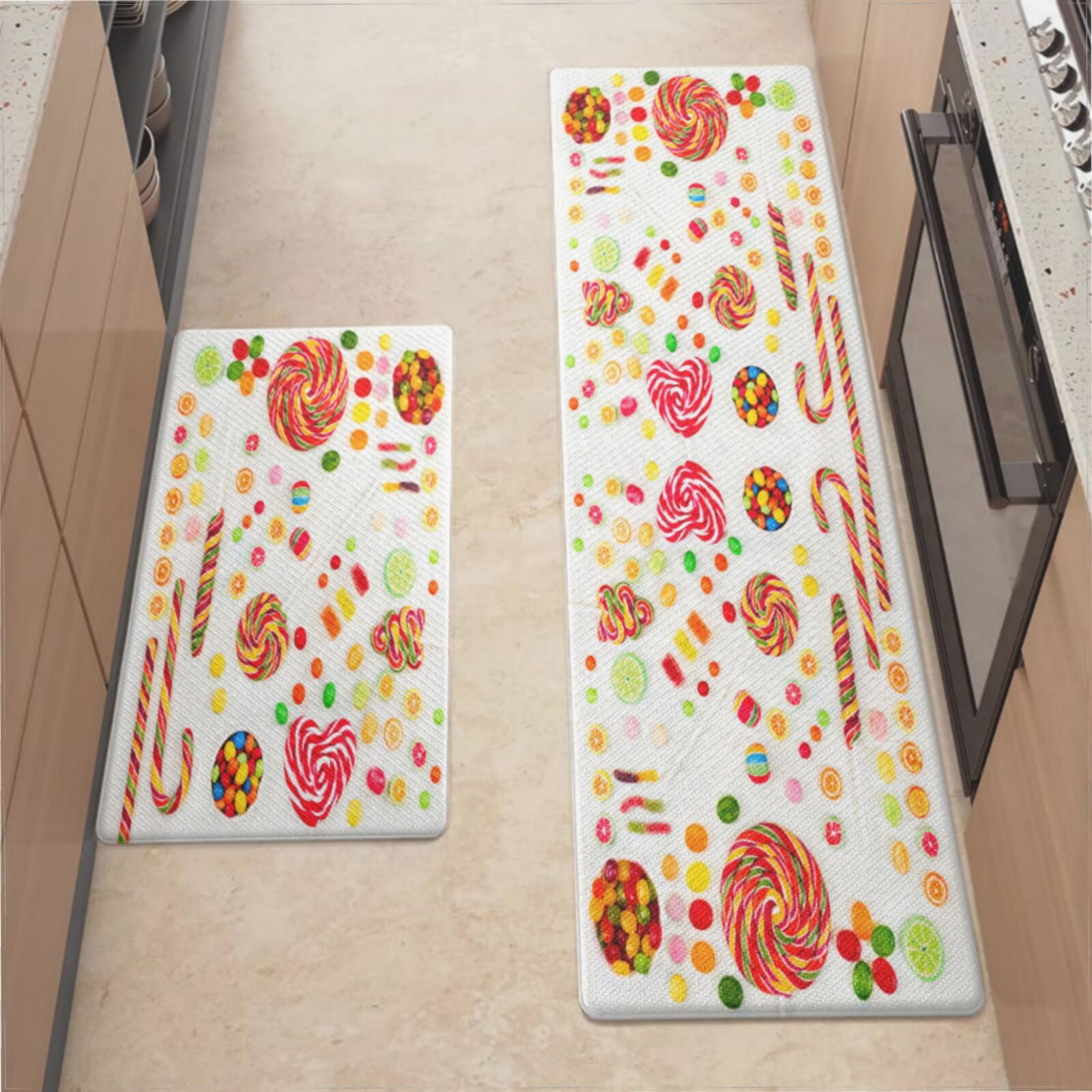 Kitchen Mats For Floor,Lollipop Food Candy Kitchen Rug For Kitchen ...