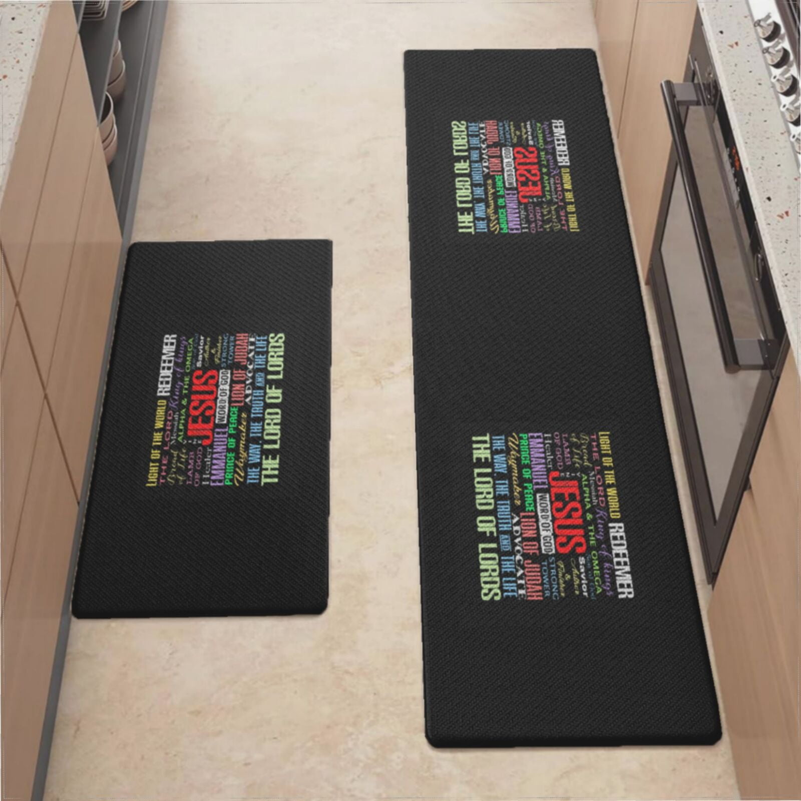 Kitchen Mats For Floor,Names Of God Lord Jesus Christ - Bible Verse ...