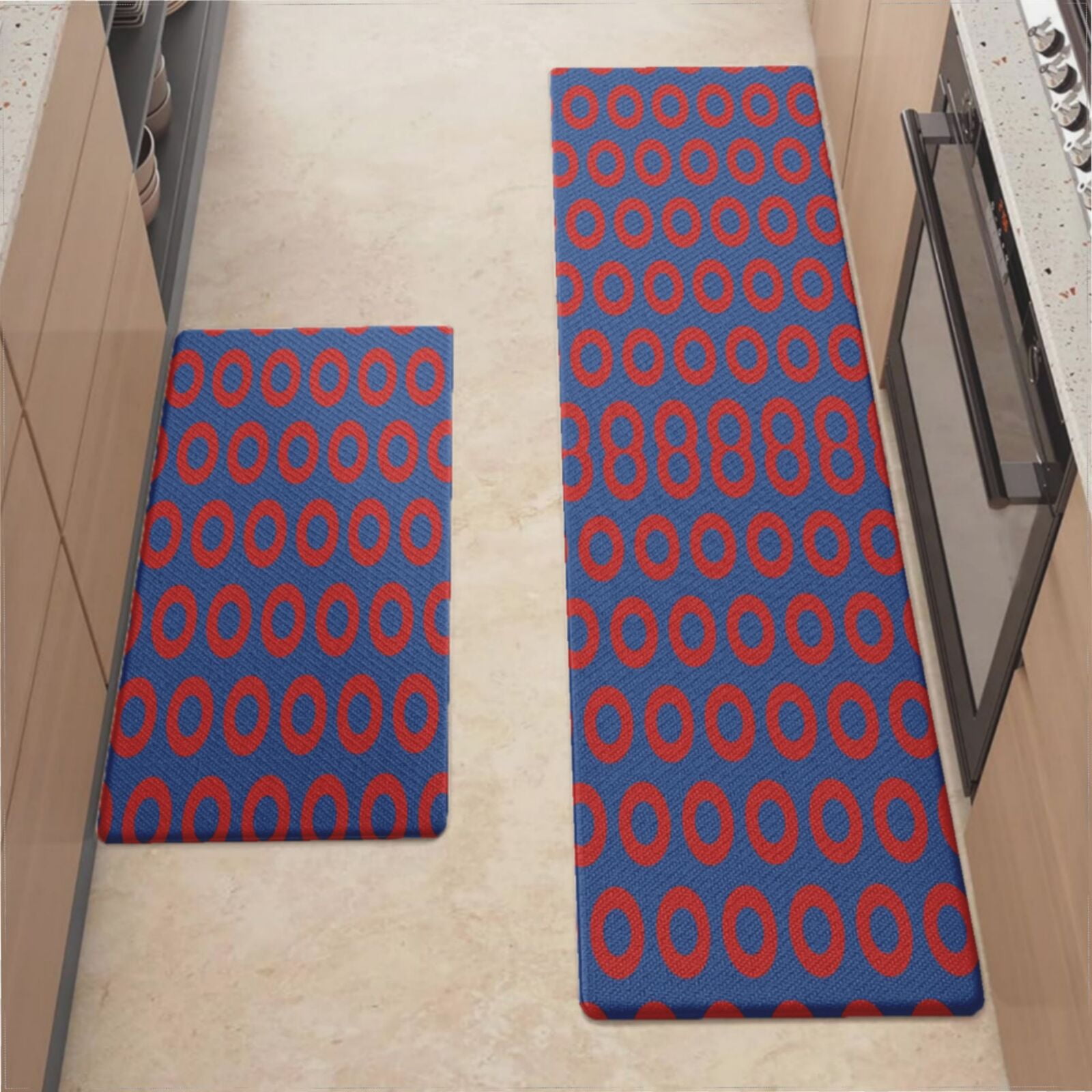 Kitchen Mats For Floor,Phish Donut Blue Kitchen Rug For Kitchen ...