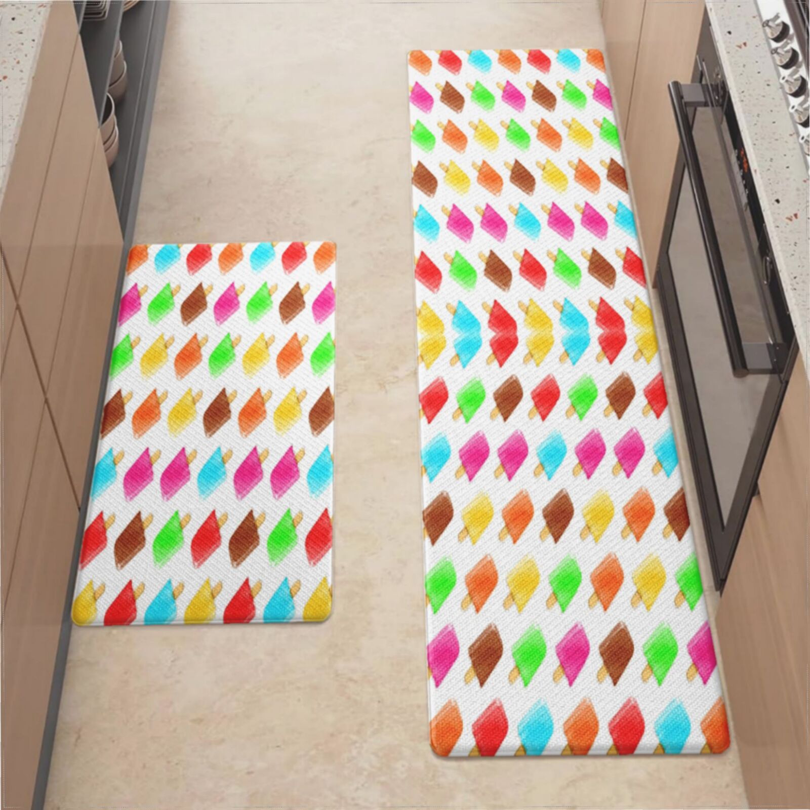 Kitchen Mats For Floor,Popsicles Kitchen Rug For Kitchen ,Laundry ...