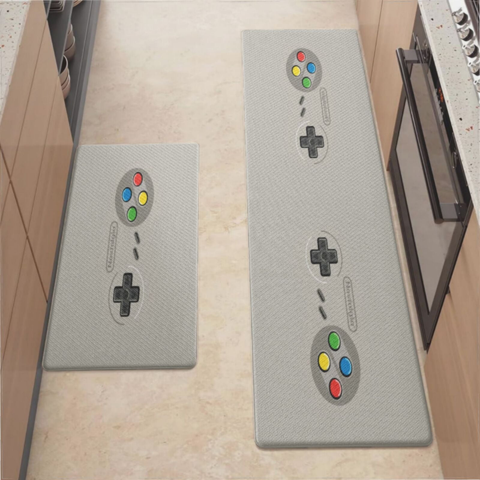 Kitchen Mats For Floor,Retro Video Game Turbo Controller Kitchen Rug ...