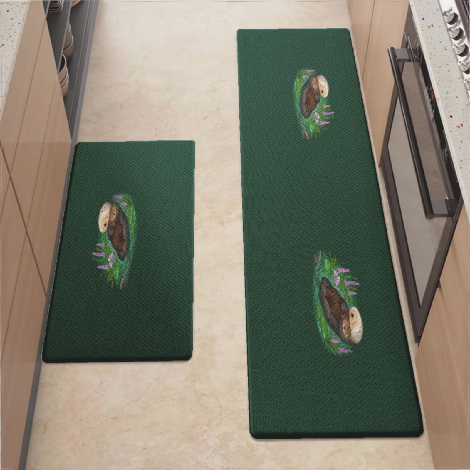 Kitchen Mats For Floor,Sea Otter Mother & Baby Kitchen Rug For Kitchen ...