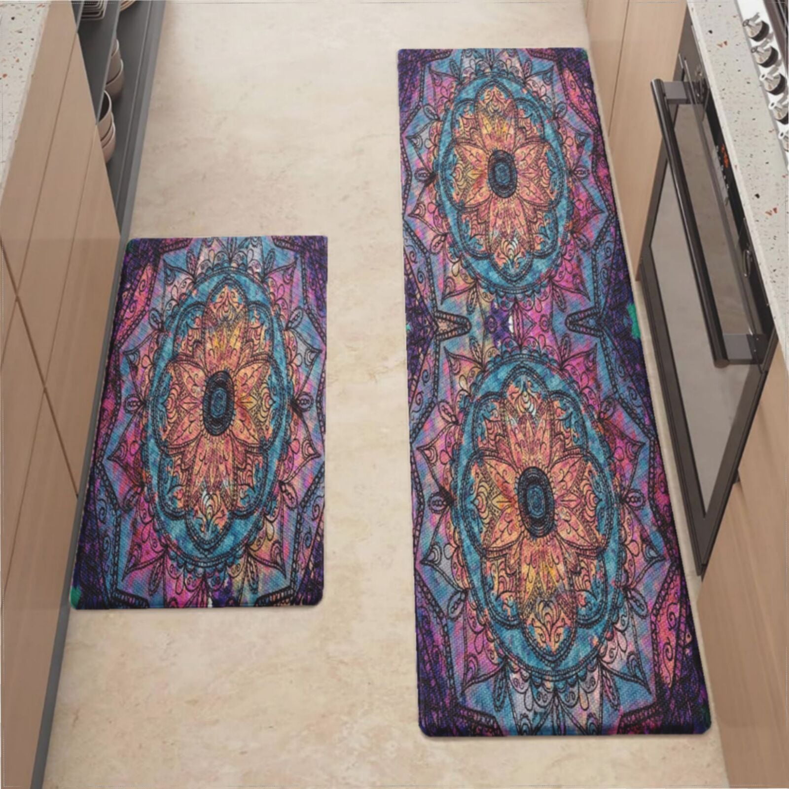 Kitchen Mats For Floor,Symbol Of The Universe In Ideal Kitchen Rug For ...