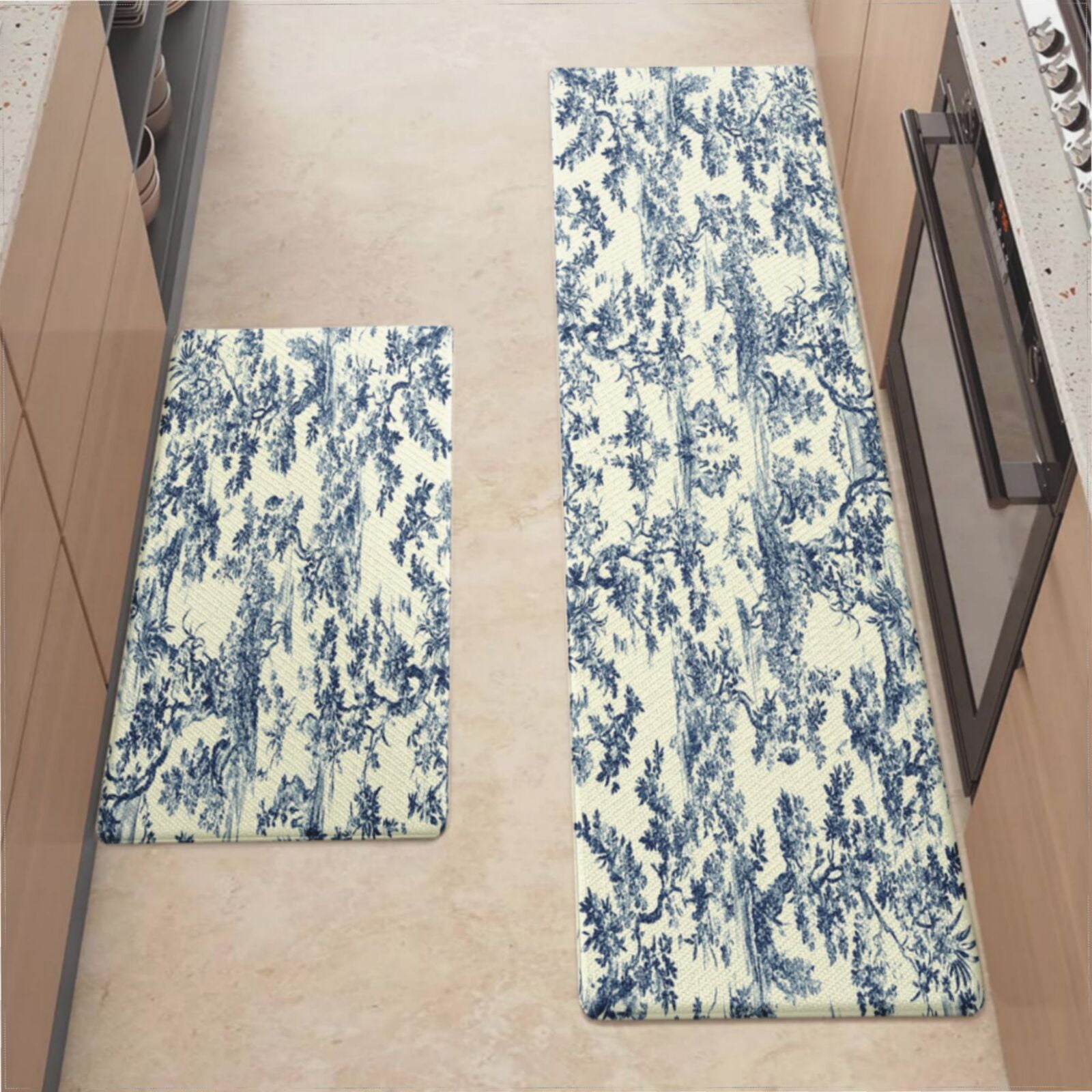 Kitchen Mats For Floor,Toile De Jouy (2) Kitchen Rug For Kitchen ...