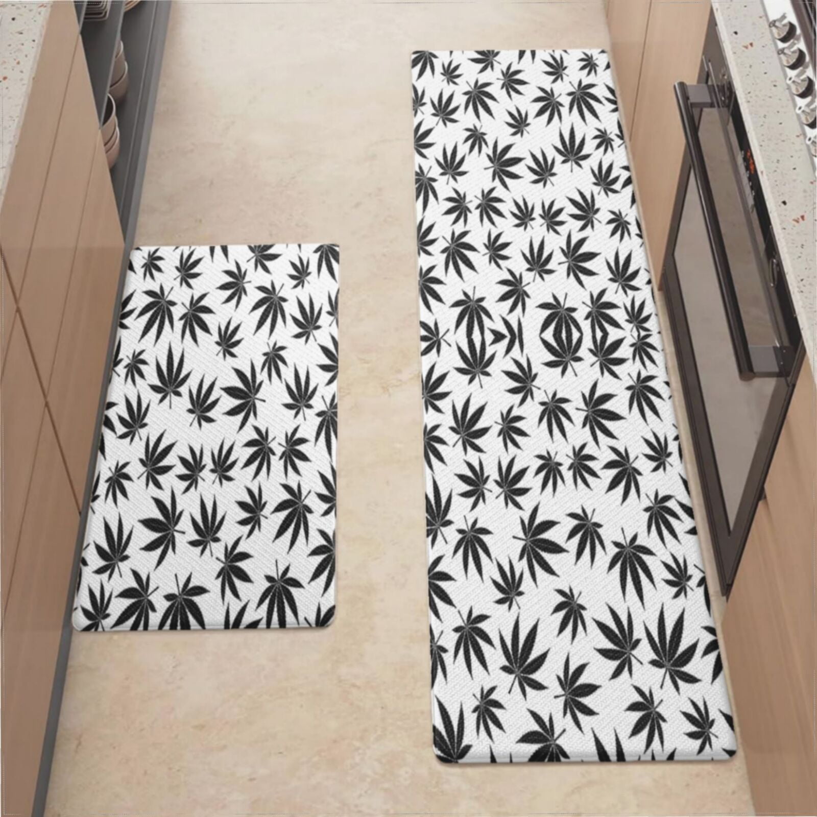 Kitchen Mats For Floor,Weed Pattern Kitchen Rug For Kitchen ,Laundry ...