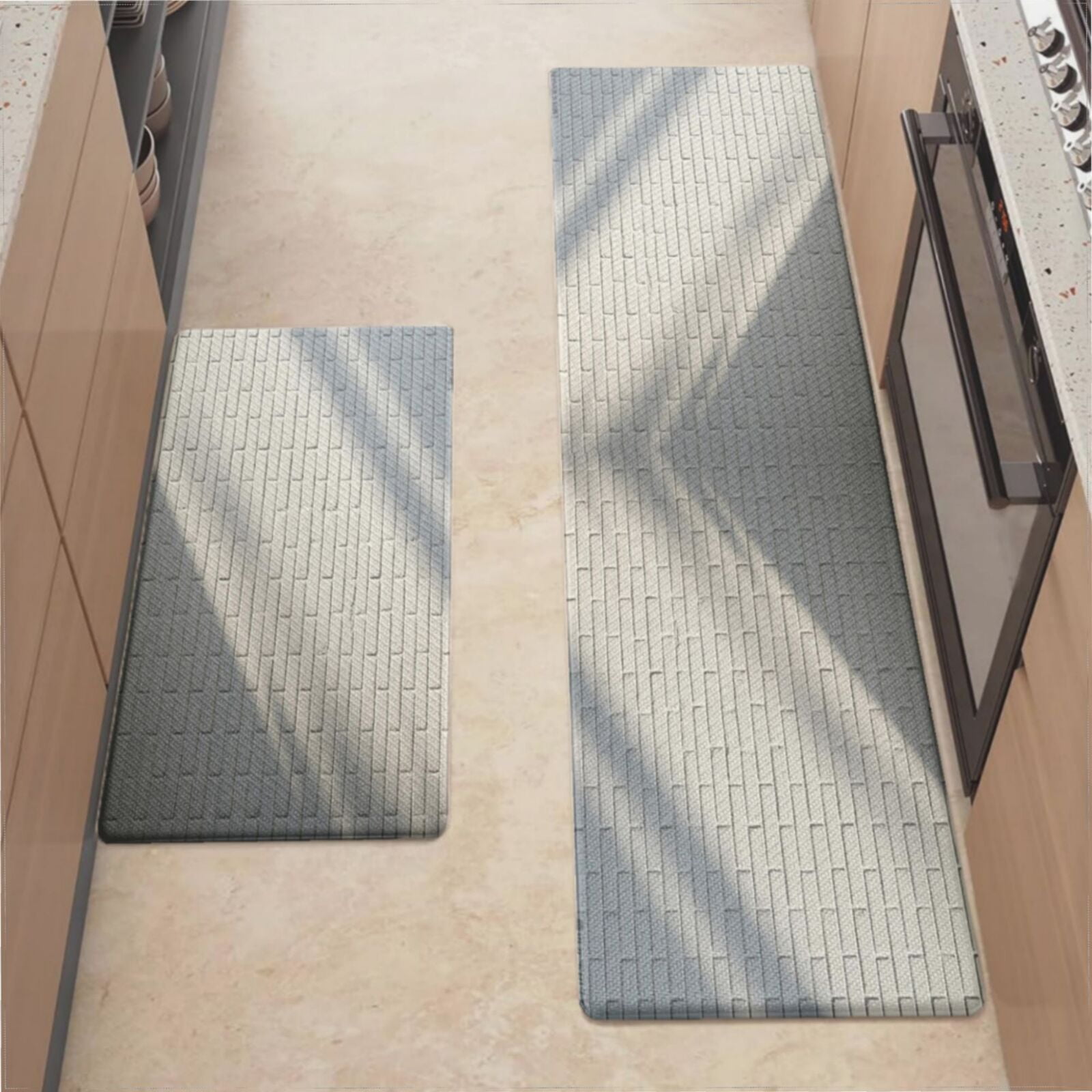 Kitchen Mats For Floor,White Brick Wall 1 Kitchen Rug For Kitchen ...