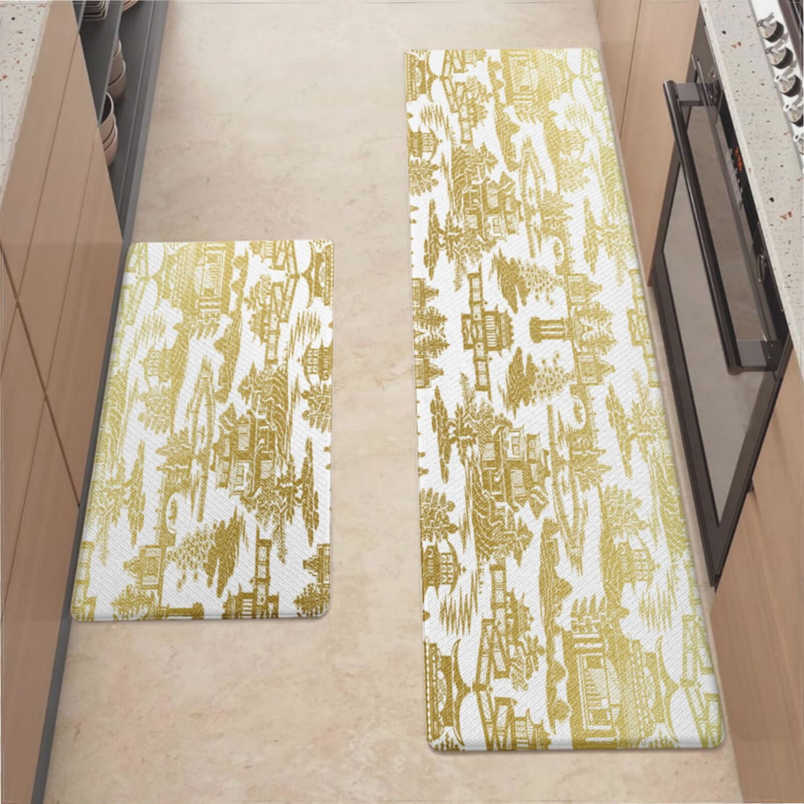 Kitchen Mats For Floor,Zen Garden Gold Kitchen Rug For Kitchen ,Laundry ...