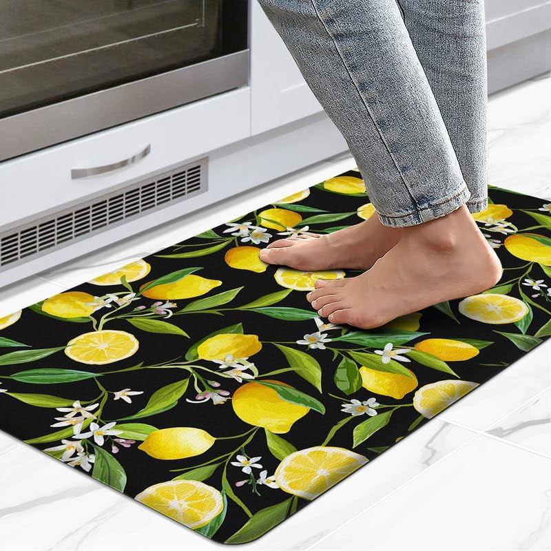 Kitchen Mats, Lemon Kitchen mats for Floor, Anti Fatigue Mats for ...