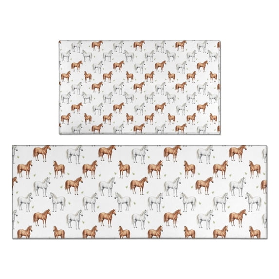 Kitchen Mats Set Of 2, Anti-Fatigue Cushioned Non-Slip Comfort Rugs for ...