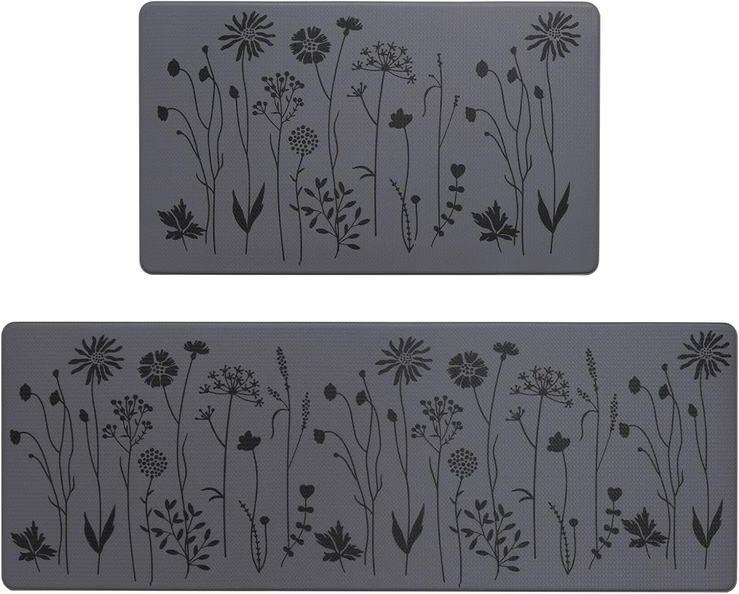 Kitchen Mats for Floor 2 Pack, Waterproof Non Slip PVC Cushioned Rug ...