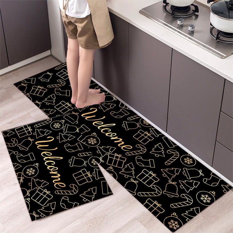 Kitchen Mats for Floor Waterproof Crystal Velvet Kitchen Floor Mat ...