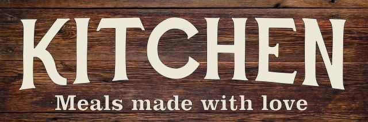 Kitchen Meals Made with Love Rustic Looking Wood Sign Wall D?cor Gift ...