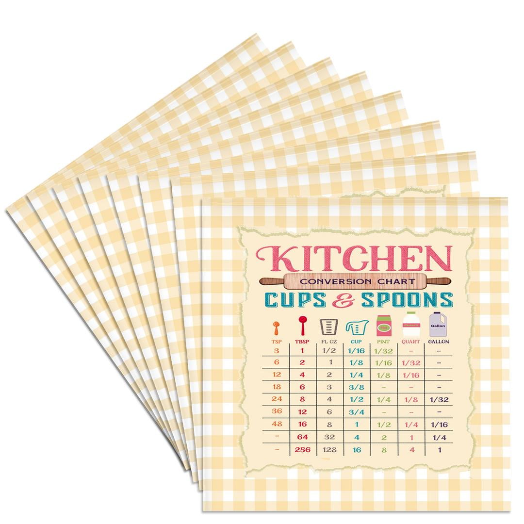3drose, Kitchen Measurement Conversion Chart, Rolling Pin, Cup, Yellow ...