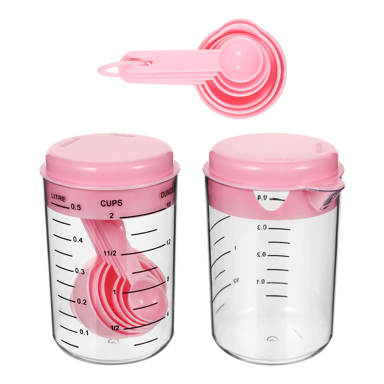 Kitchen Measuring Cup Powder Scoop Glass Cups for Liquids Silicone ...