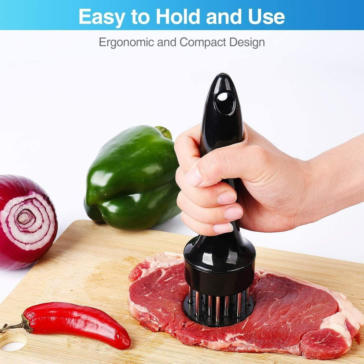 Kitchen Meat Tenderizer Steak Hammer Pin Beef Stainless Steel Needles ...
