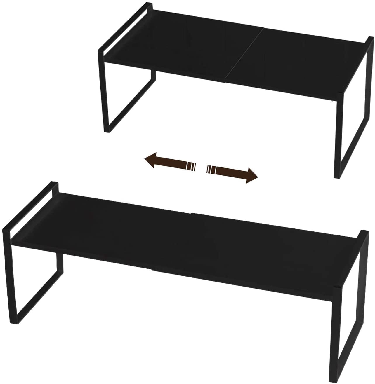 Kitchen Metal Half Shelf Retractable Corner Cupboard Shelf Saves Space ...