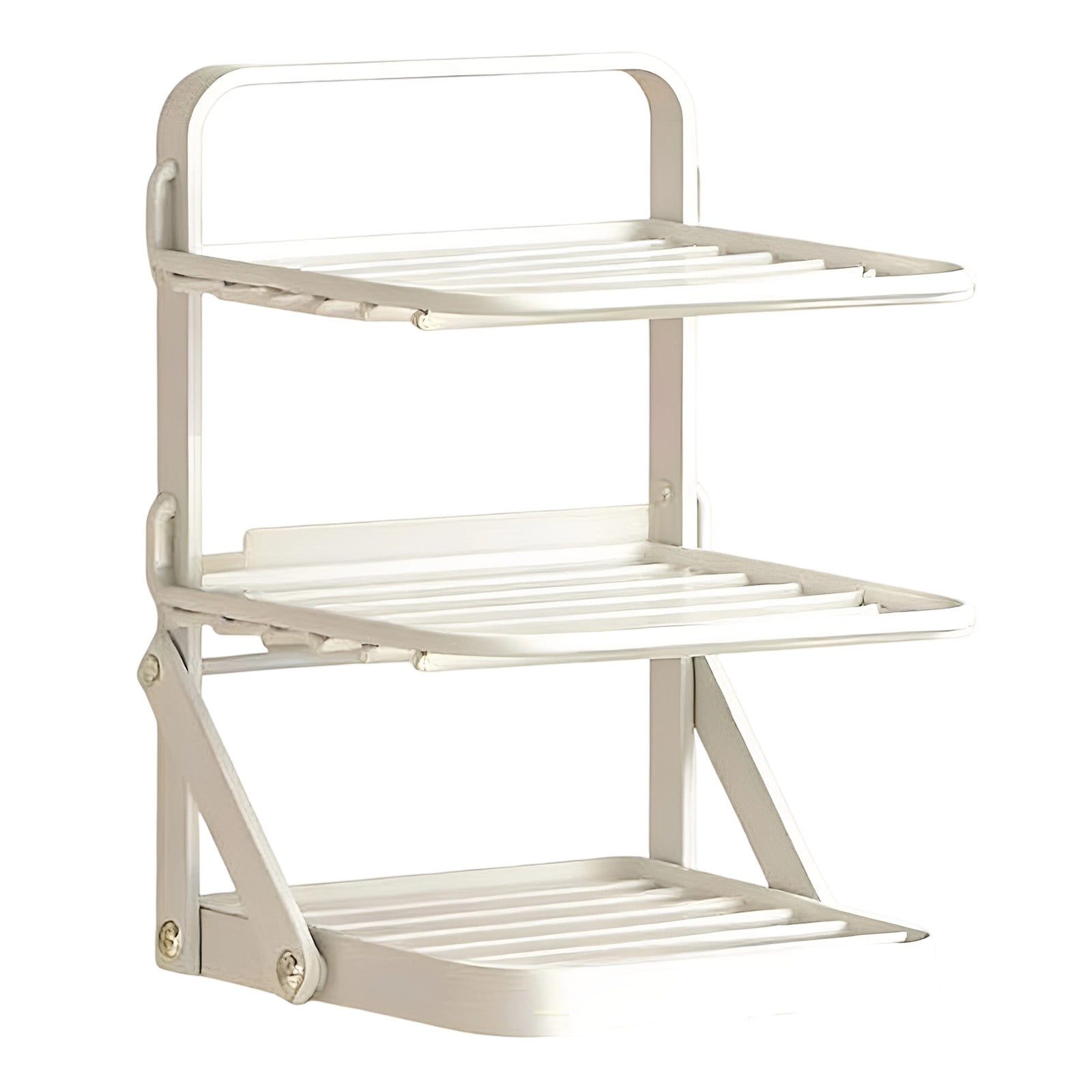 Kitchen Metal Storage Rack,Wall Mounted Food Sorting Tray, Foldable ...