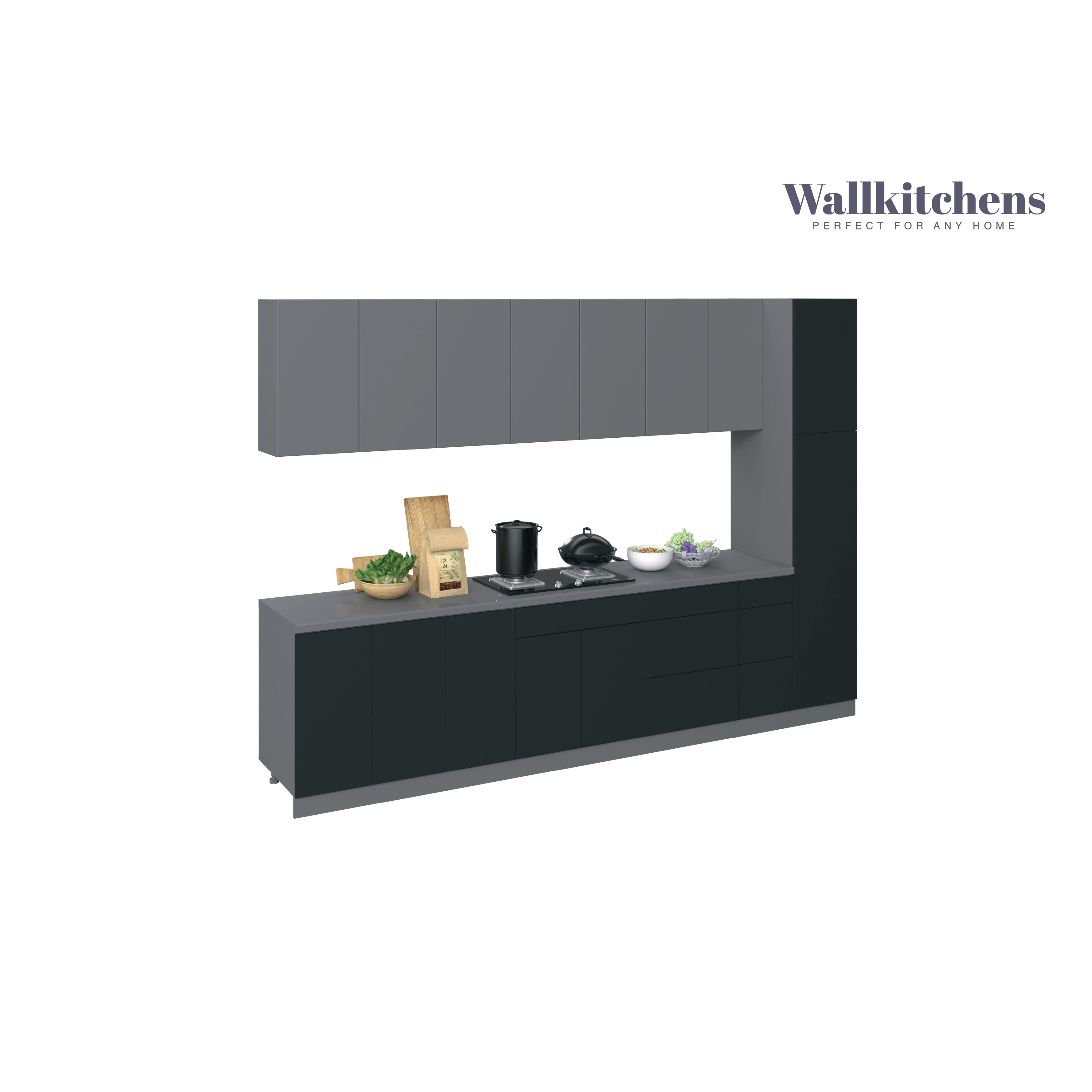 Kitchen Metropolitan Collection Black & Gray Color Base Size 11Ft Wide ...
