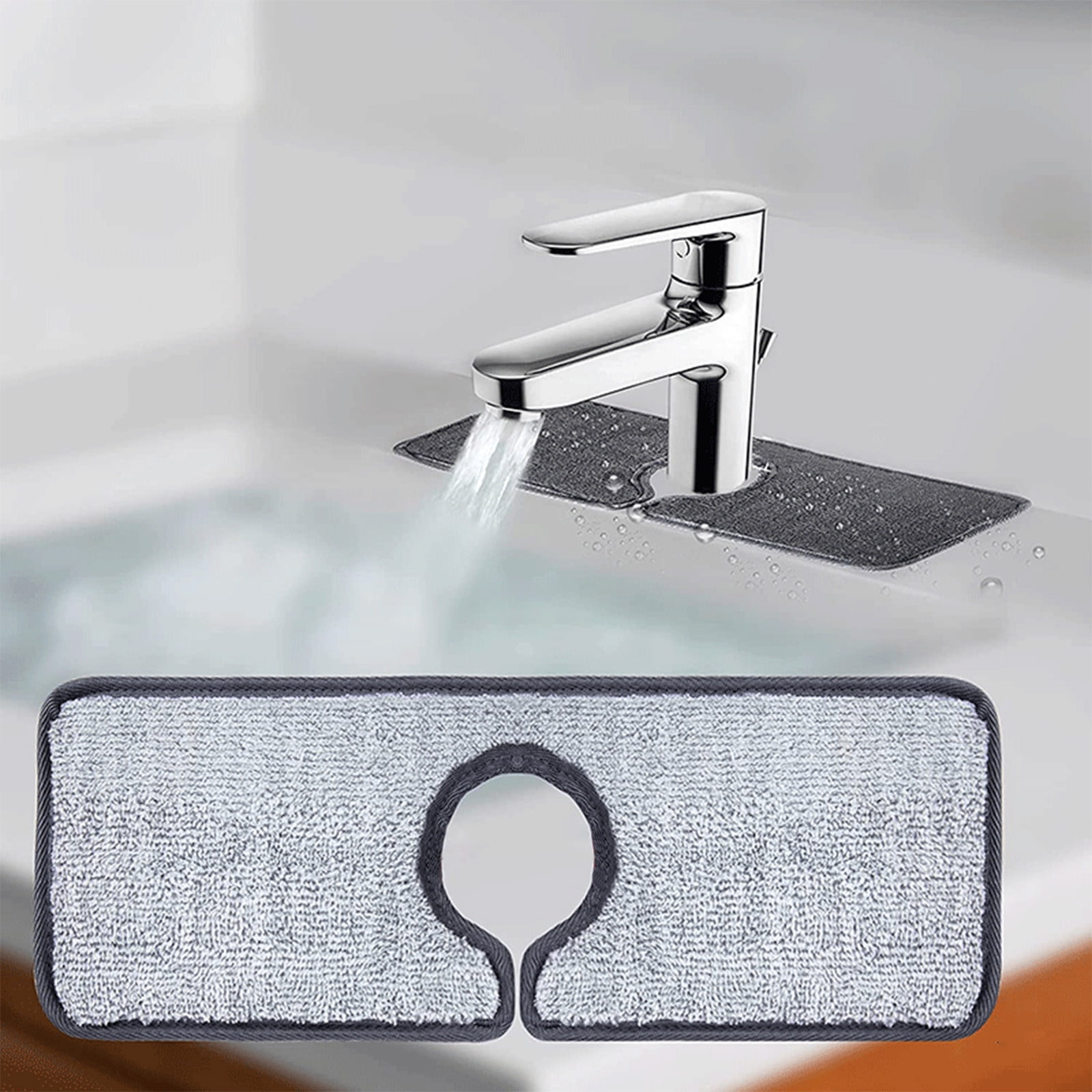 Kitchen Microfiber Faucet Absorbent Mat, Sink Guard Splashing Catcher ...