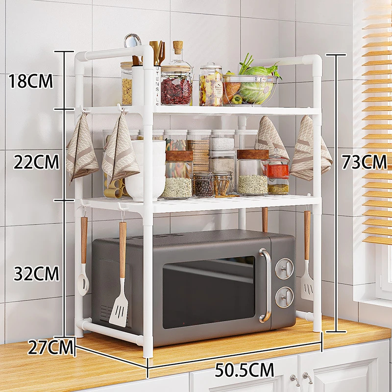 Kitchen Microwave Racks Multi-Layers Simple Storage Shelf Standing ...
