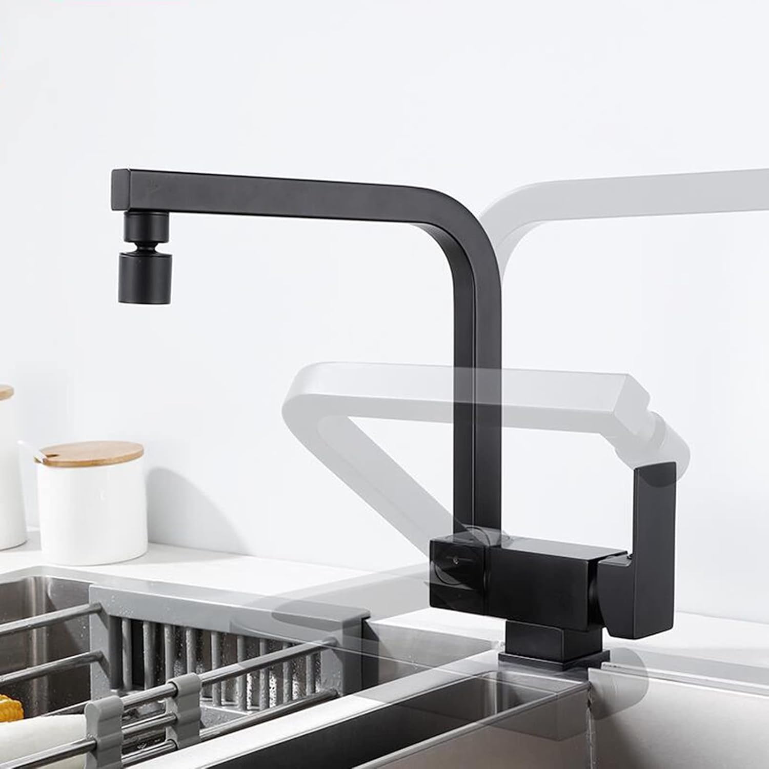 Kitchen Mixer Faucet Folding Inside Window, Kitchen Sink Faucets Black ...