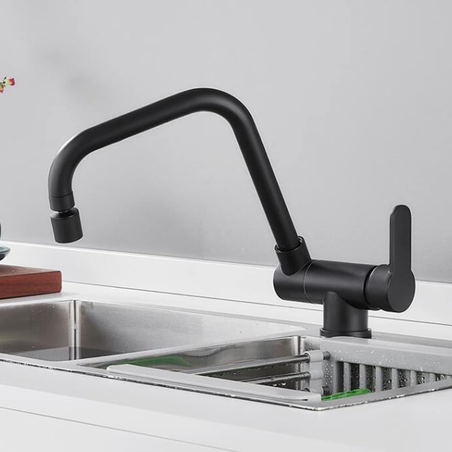 Kitchen Mixer Faucet Folding Inside Window, Kitchen Sink Faucets Swivel ...