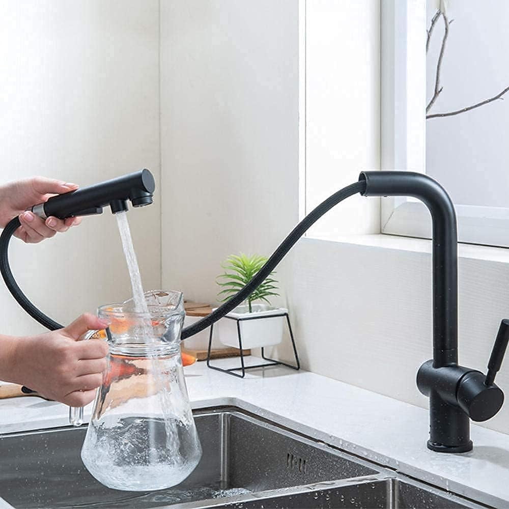 Kitchen Mixer tap Pull Out Spray,for Kitchen Sink,All Copper,Stretch ...